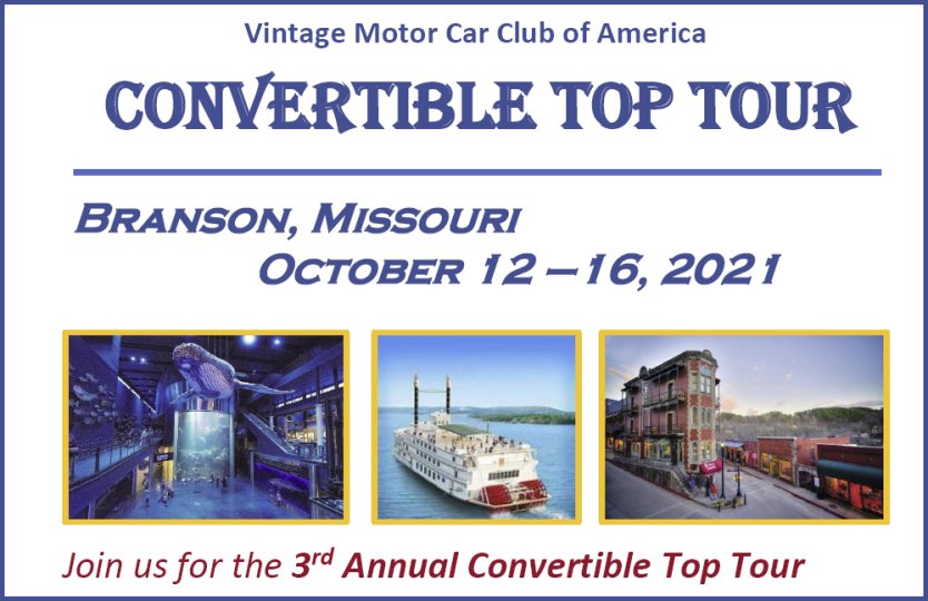 VMCCA National Tours for 2021 and beyond